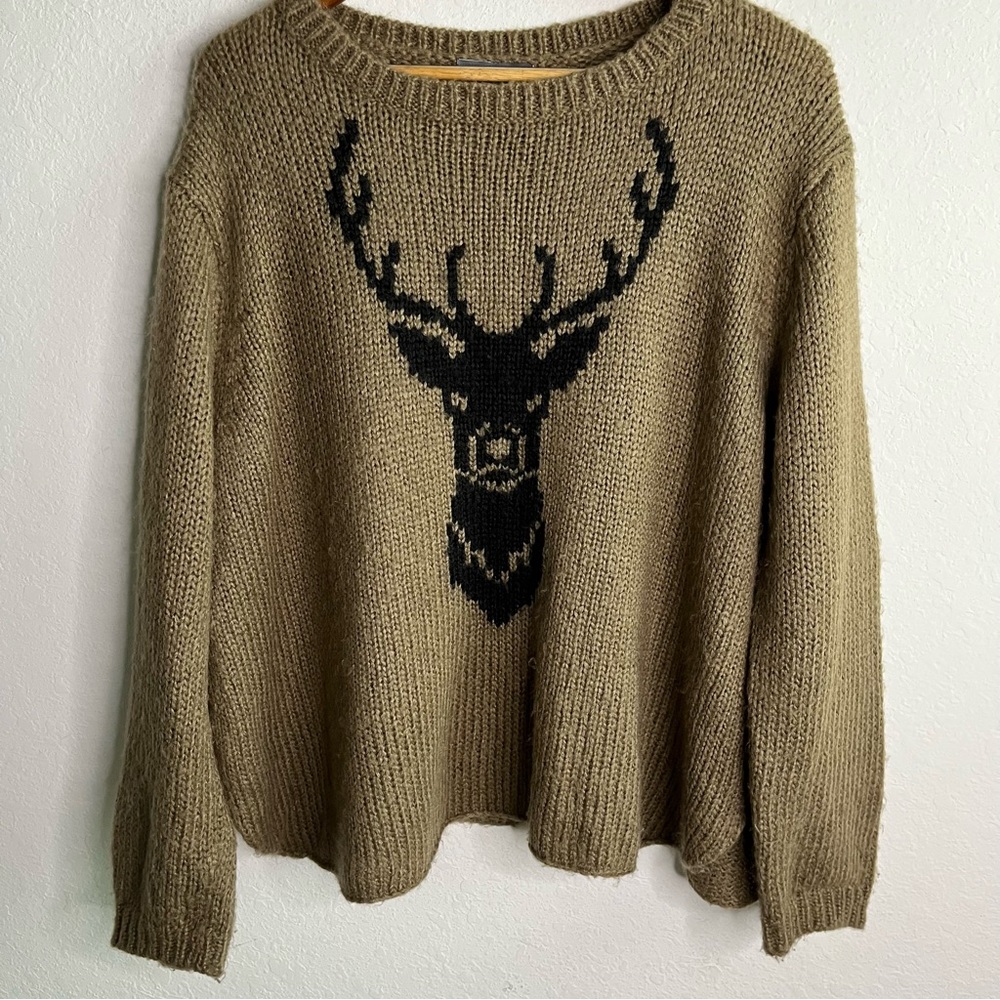Wooden Ships Deer Head Sweater - Gem